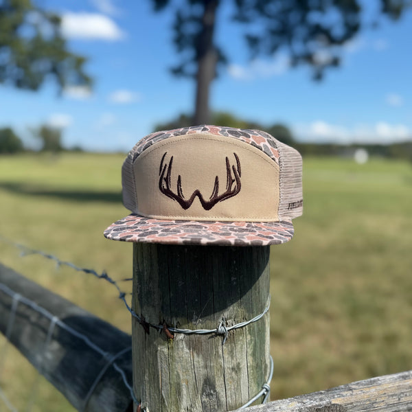 7 Panel Backwoods Rack 3D Puff Logo Hat - Fieldstone – Sew Sudberry